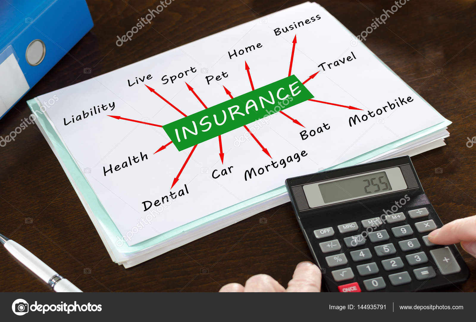 Insurance concept illustrated on a paper — Stock Photo © thodonal ...