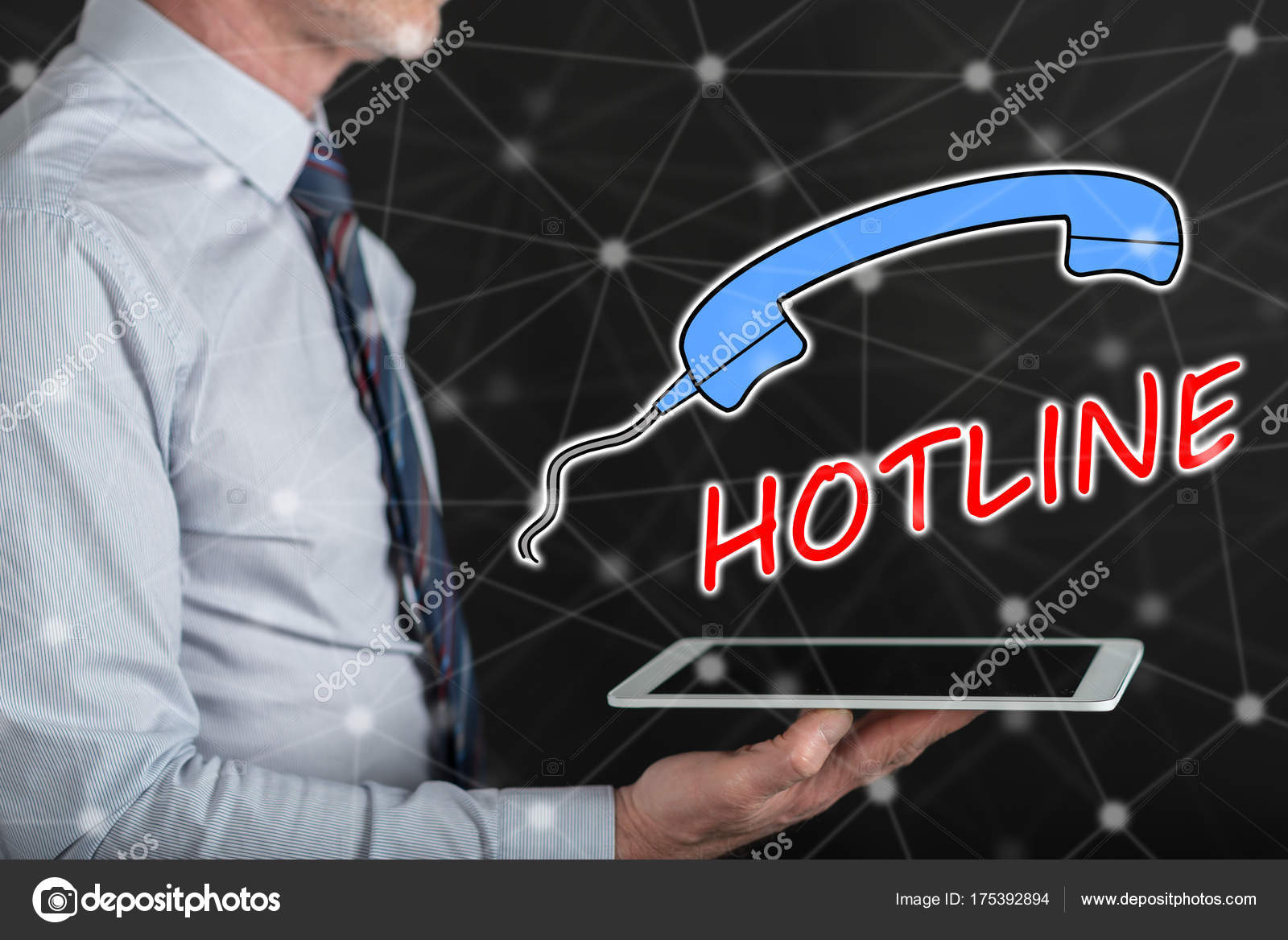 Concept of hotline Stock Photo by ©thodonal 175392894