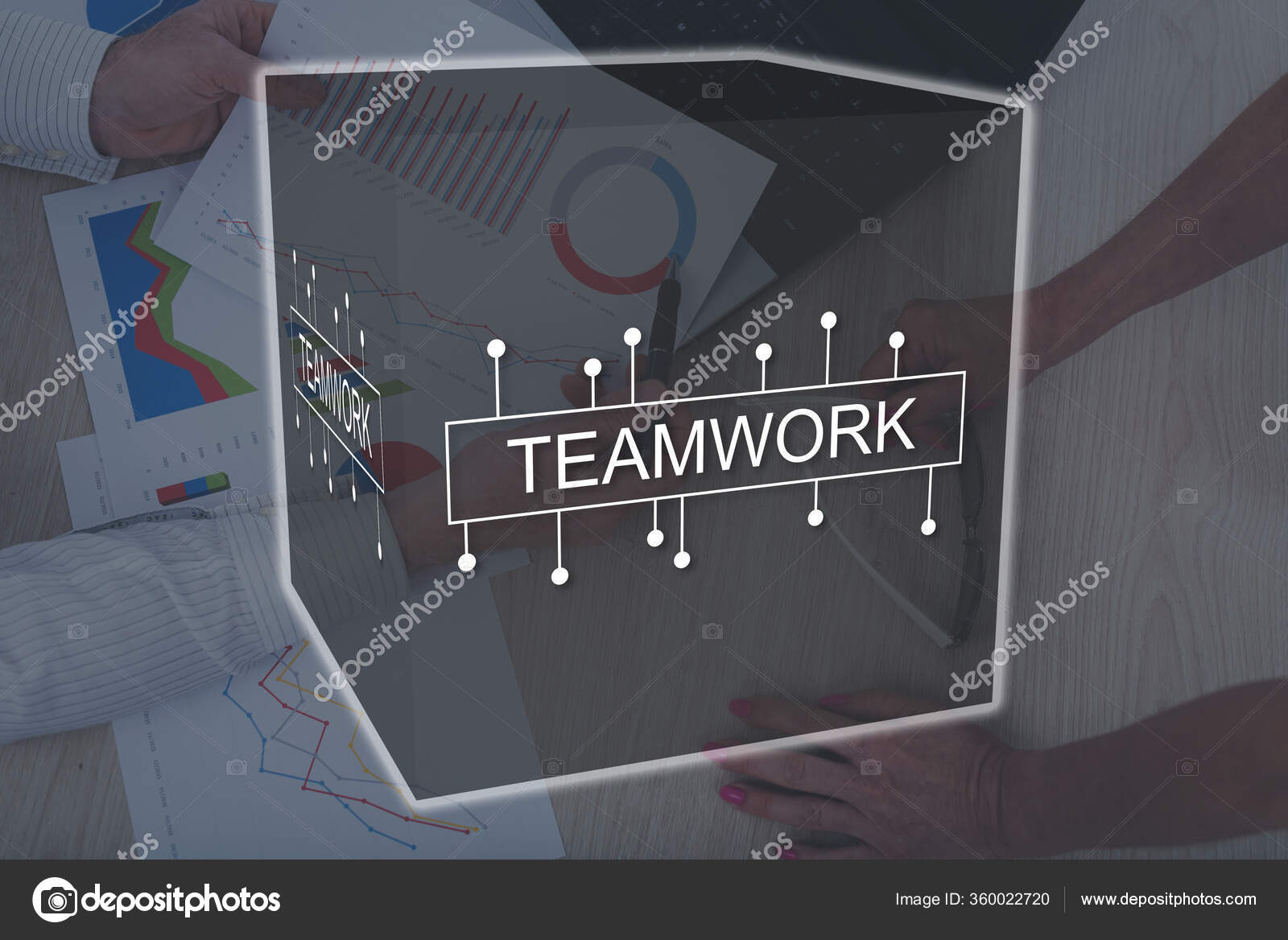 Teamwork Concept Illustrated Picture Background — Stock Photo ...