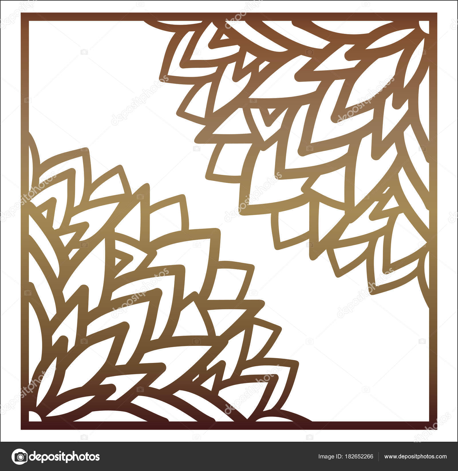 Vector Laser cut panel. Abstract Pattern template for decorative Stock ...