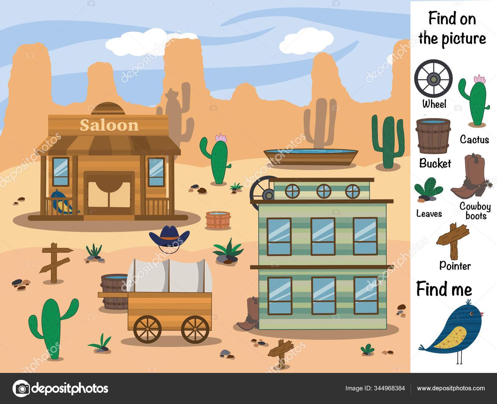 Find Objects Picture Find Differences Find Show Logical Game Wild Stock ...