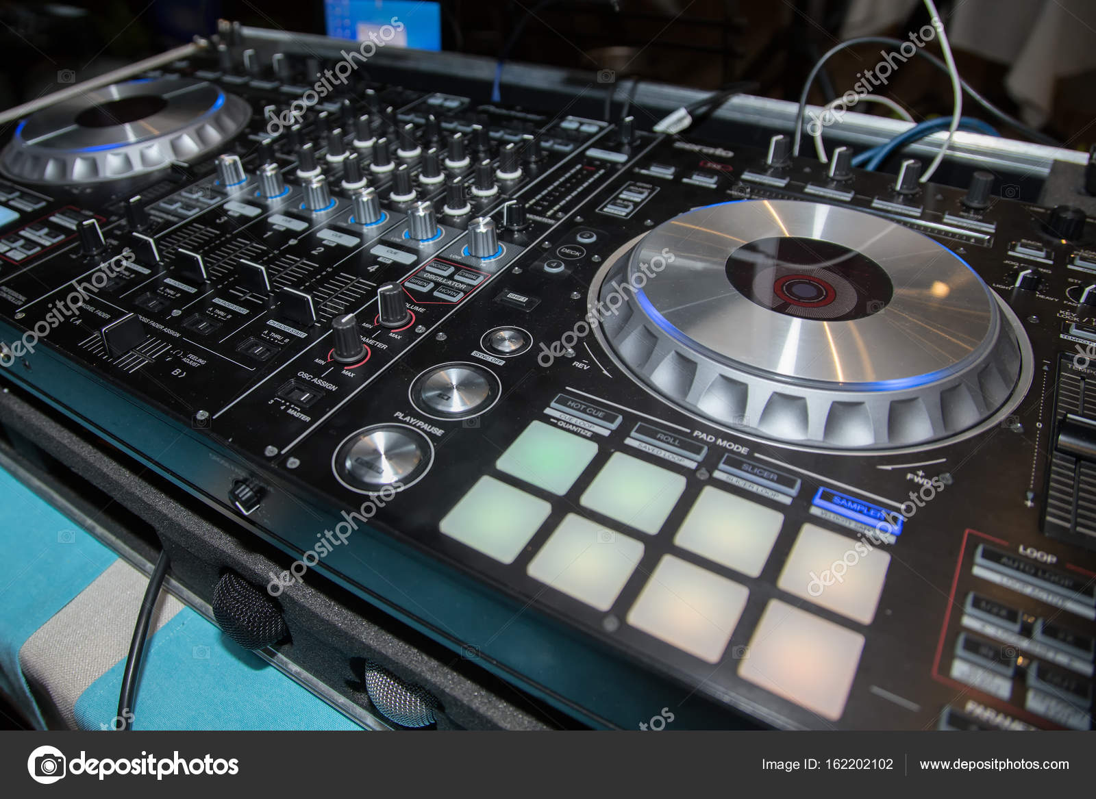 DJ console, CD player and mixer in nightclub — Stock Photo © dechevm ...