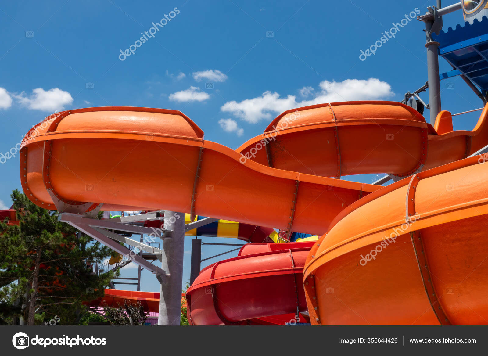Water Slide Water Park Aquapark Slide Summer Holidays — Stock Photo ...