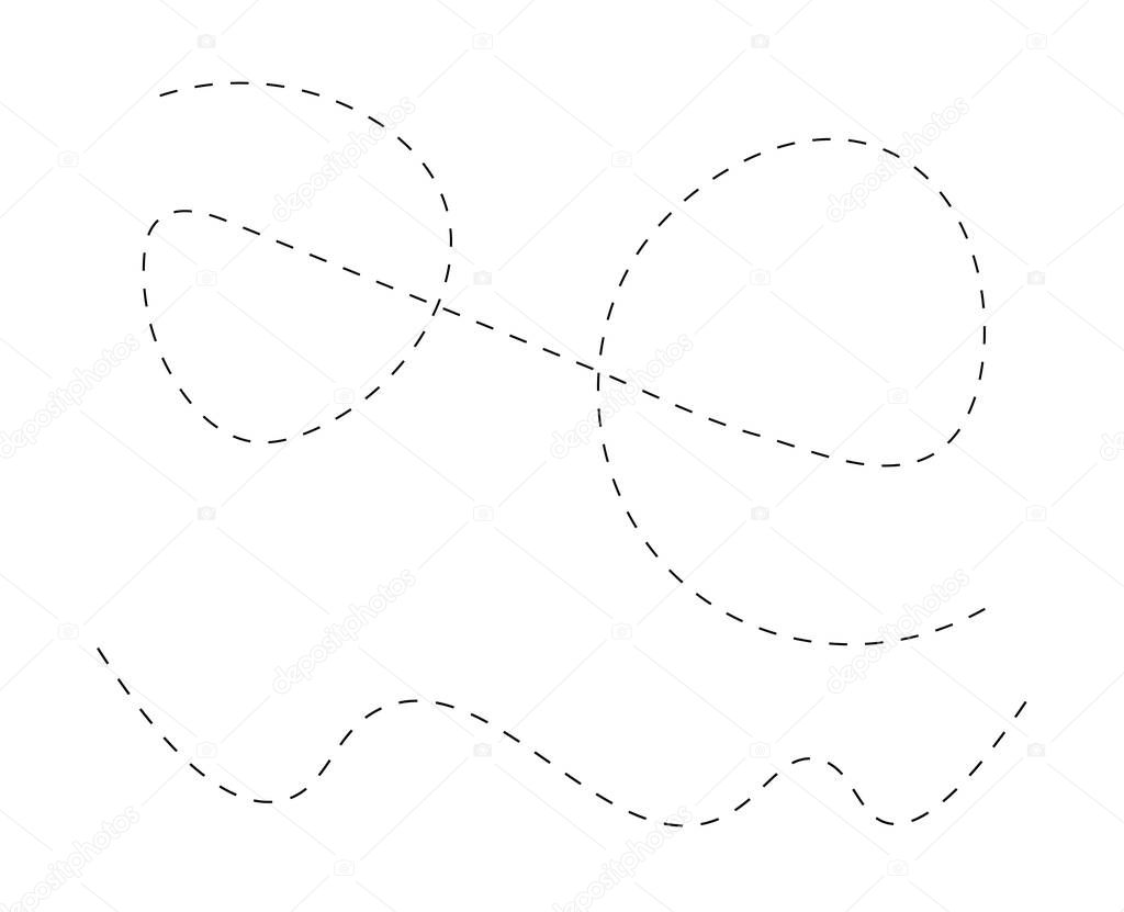 Ruta de viaje de línea punteada viaje trazado pista de transporte y ...