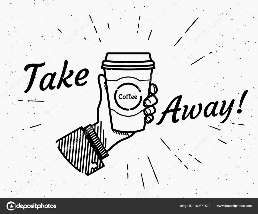 Take coffee away retro illustration Stock Vector Image by ©Julia_Tim ...
