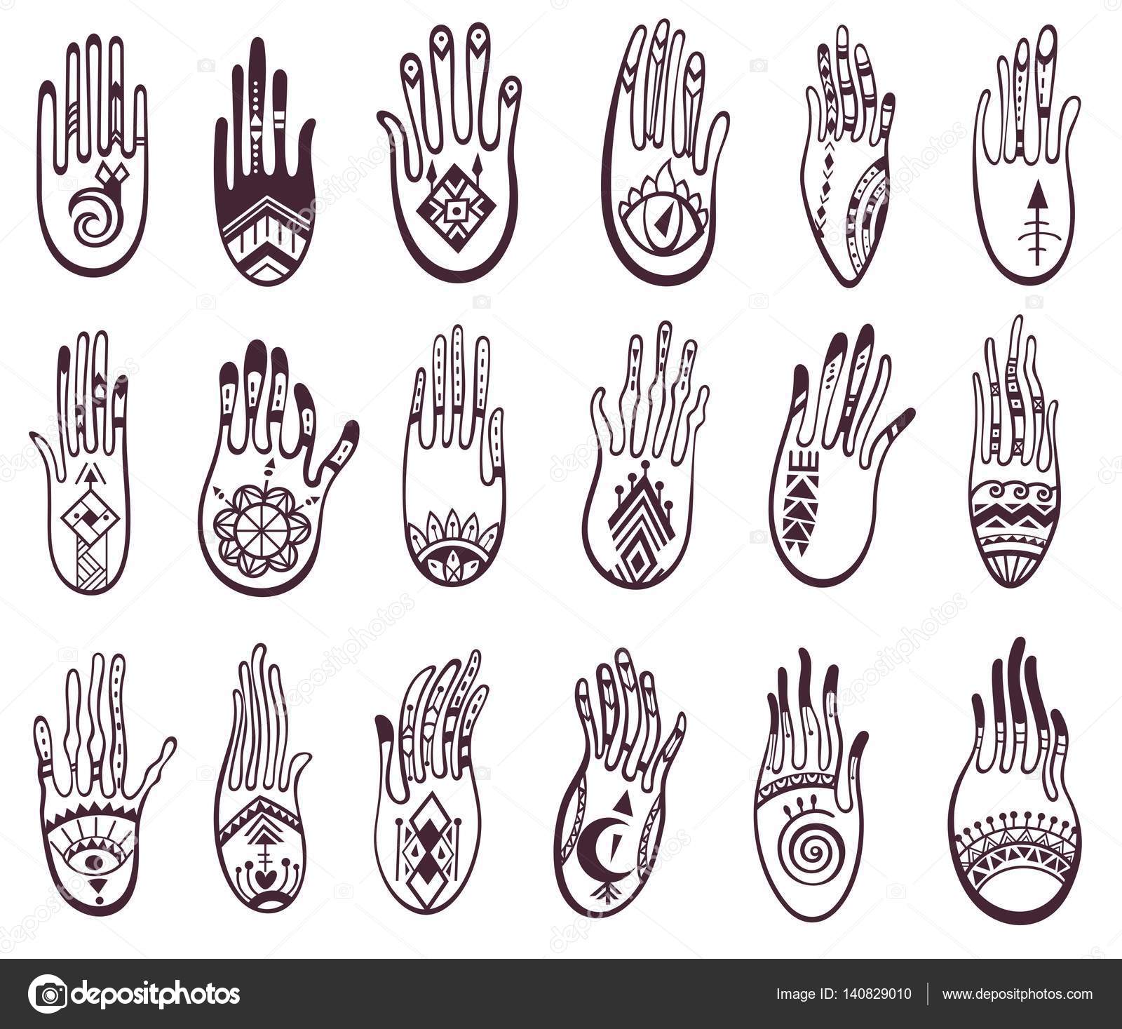 Hamsa hands collection Stock Vector Image by ©Ksyshakiss #140829010