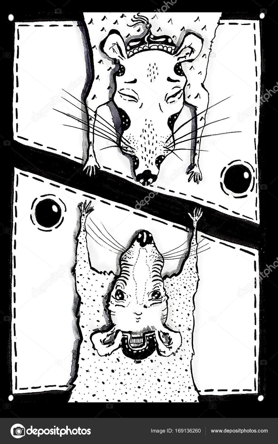 Two sad rat Stock Illustration by ©AHOOLY #169136260