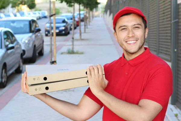 Pizza Delivery Worker Urban Background Stock Photo by ©albejor2002 ...