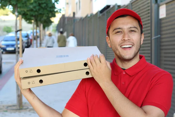 Pizza Delivery Worker Urban Background Stock Photo by ©albejor2002 ...