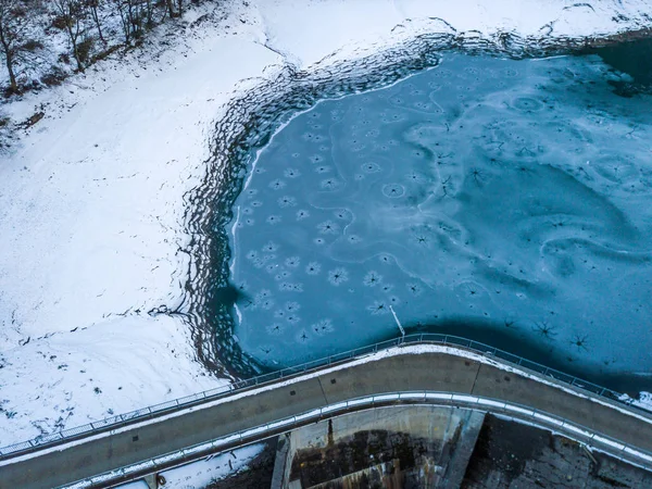 Frozen lake with spectacular structure like neural network - Stock ...