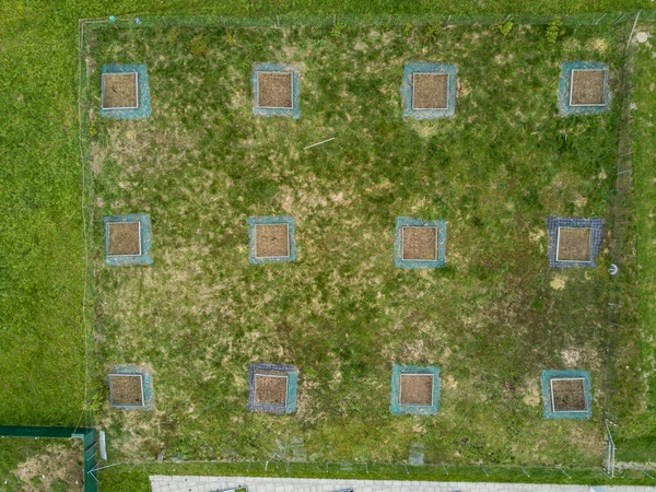 Aerial View Football Field Concrete Stock Photo by ©oiramn 328425180
