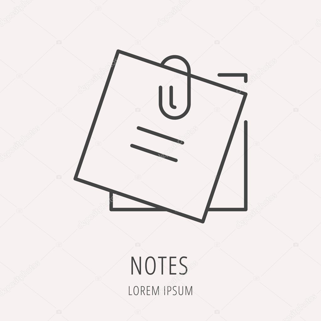 Vector Simple Logo Template Notes Stock Vector Image by ©andrei45454 ...