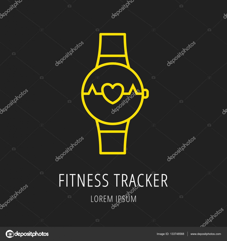 Vector Simple Logo Template Fitness Tracker Stock Vector Image by ...