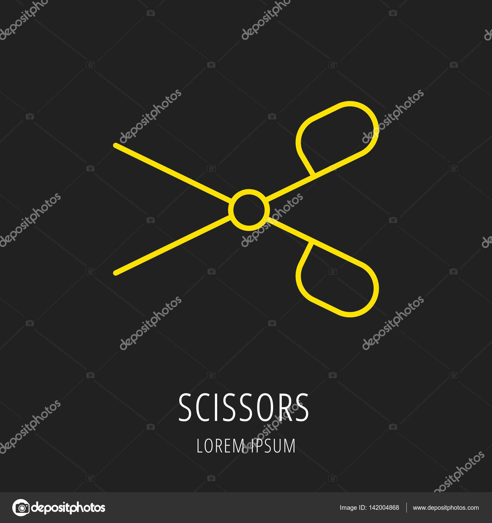 Vector Simple Logo Template Scissors Stock Vector by ©andrei45454 142004868