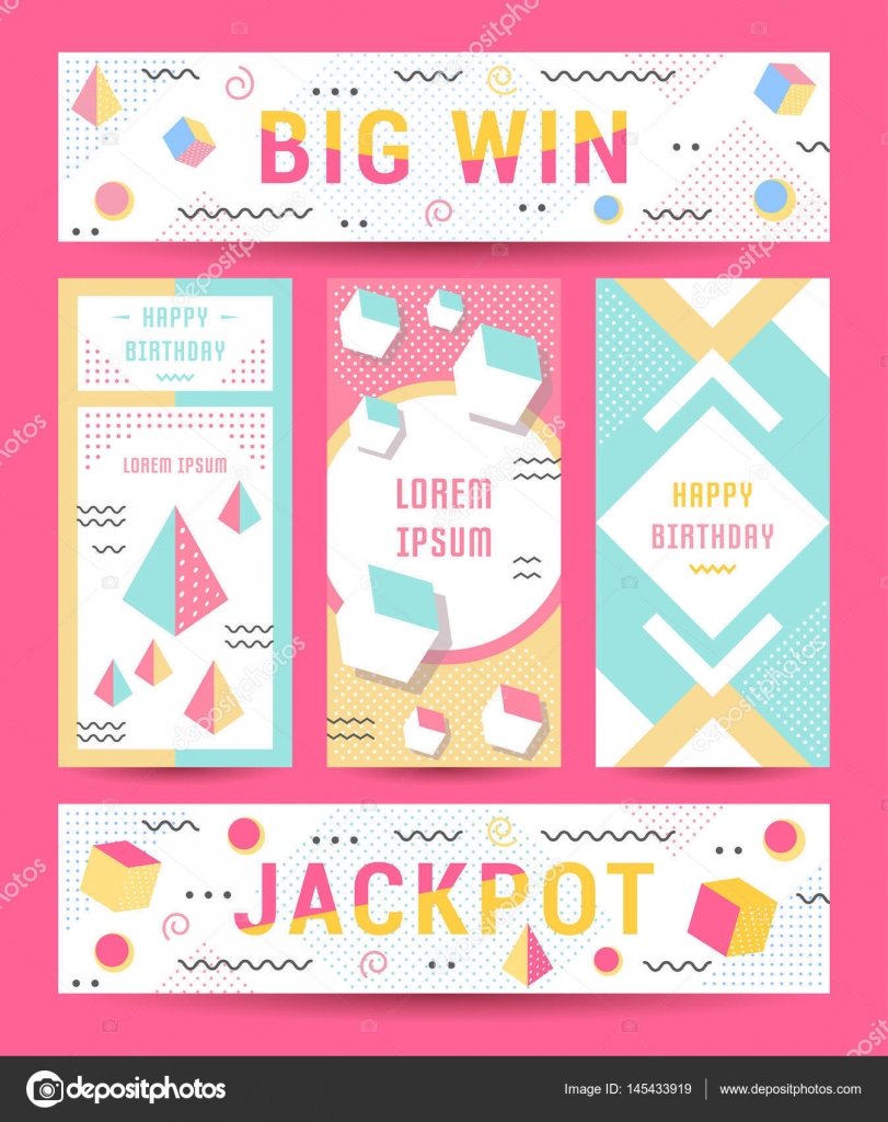 Vector Set Geometric Pattern, Flyers and Banners Stock Vector Image by ...