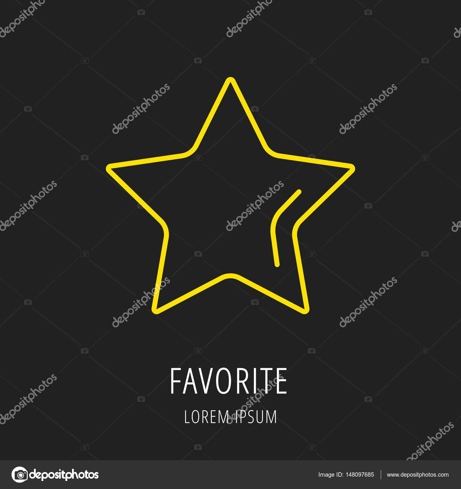 Vector Simple Logo Template Favorite Stock Vector by ©andrei45454 148097685