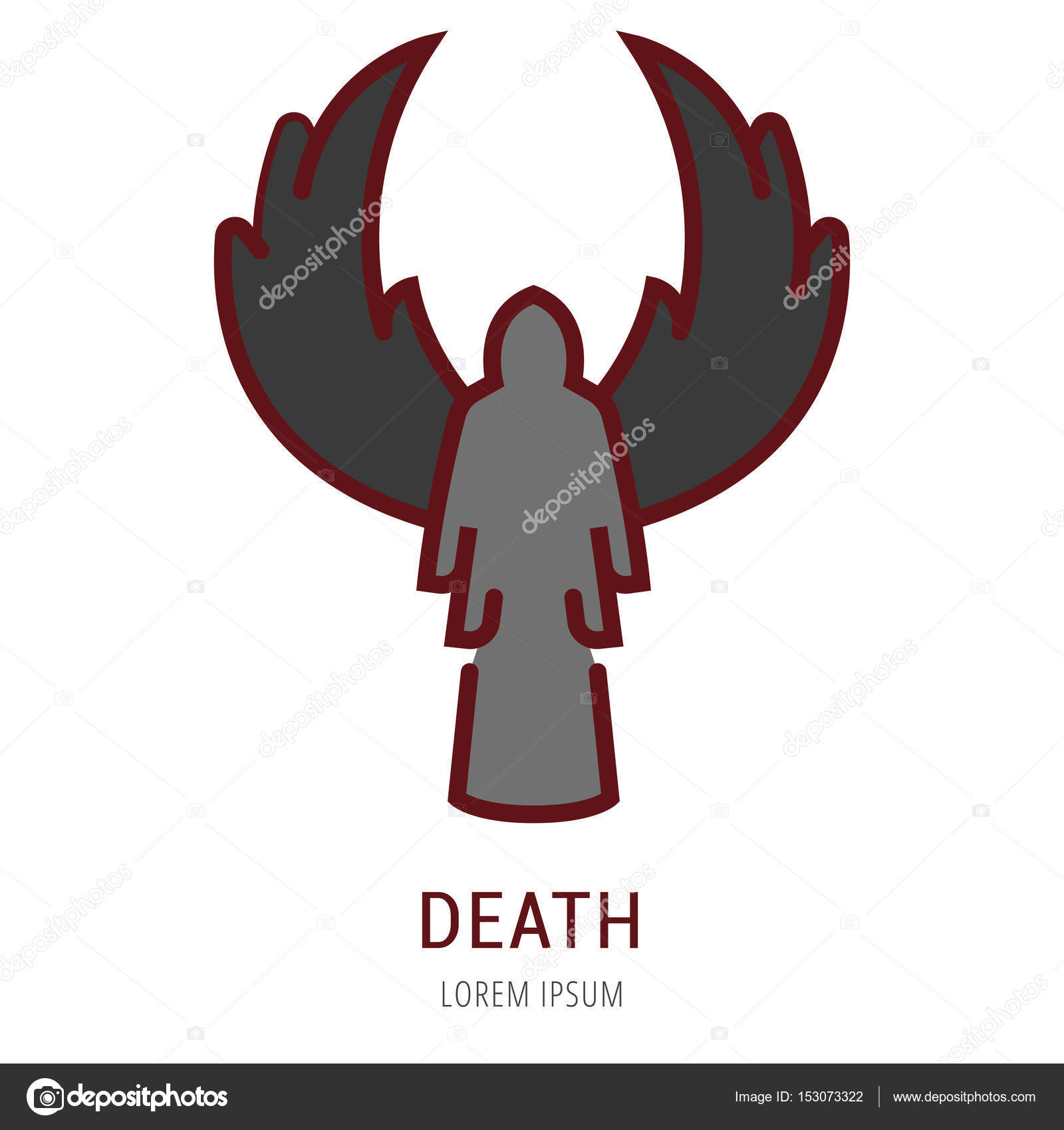 Vector Simple Logo Template Death Stock Vector by ©andrei45454 153073322