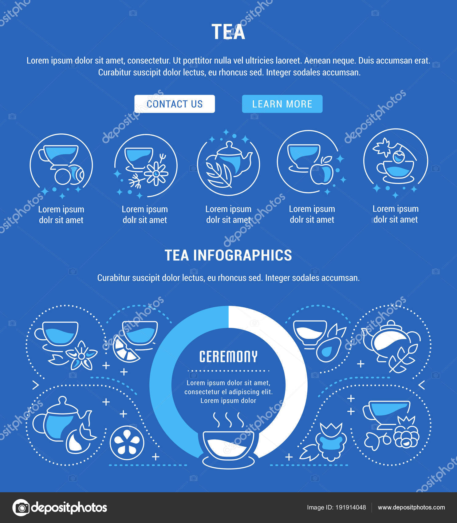 Website Banner and Landing Page of Tea. Stock Vector by ©andrei45454 ...