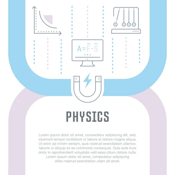 Website Banner and Landing Page of Physics Department. Stock Vector by ...