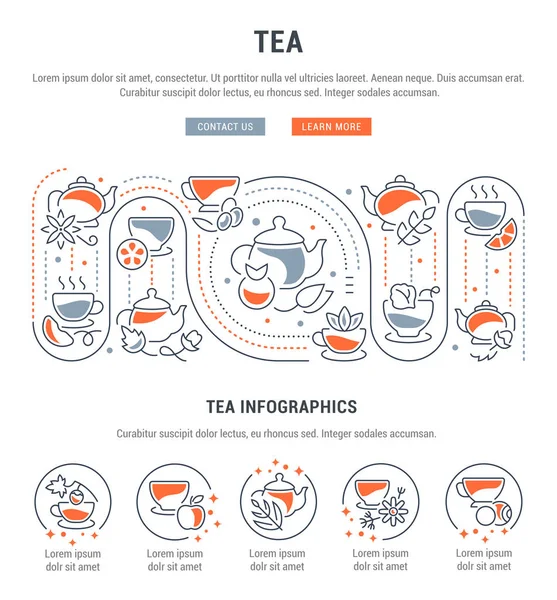 Website Banner and Landing Page of Tea. — Stock Vector © andrei45454 ...