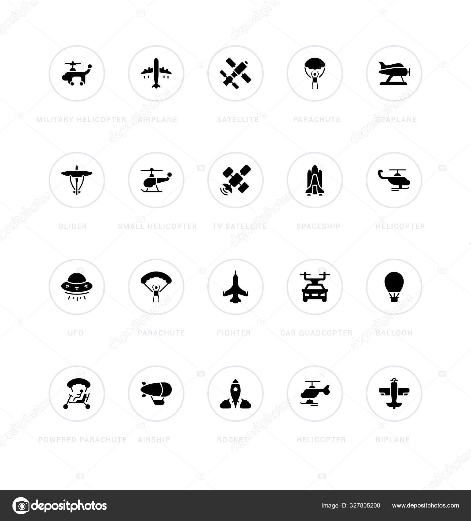 Set of Simple Icons of Aircraft Stock Vector Image by ©andrei45454 ...
