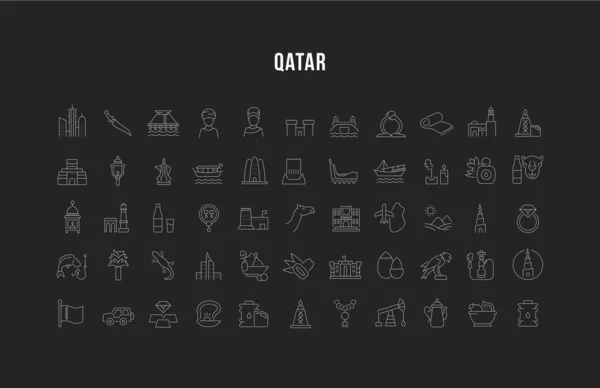 Icono del esquema de doha imágenes de stock de arte vectorial ...