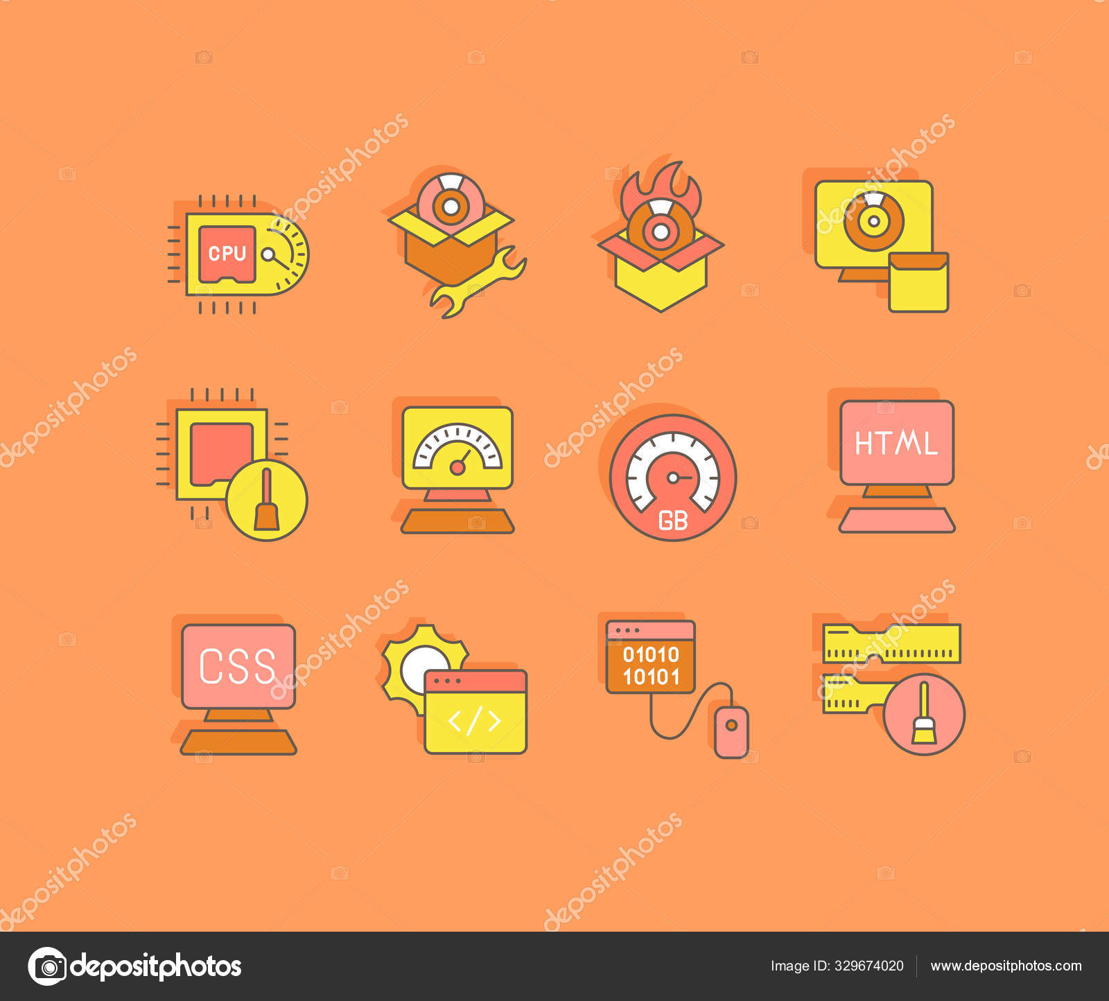Set of Simple line Icons of Software Stock Vector Image by ©andrei45454 ...