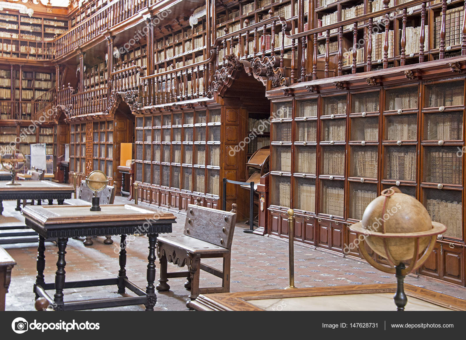Spanish Colonial Style Home Library