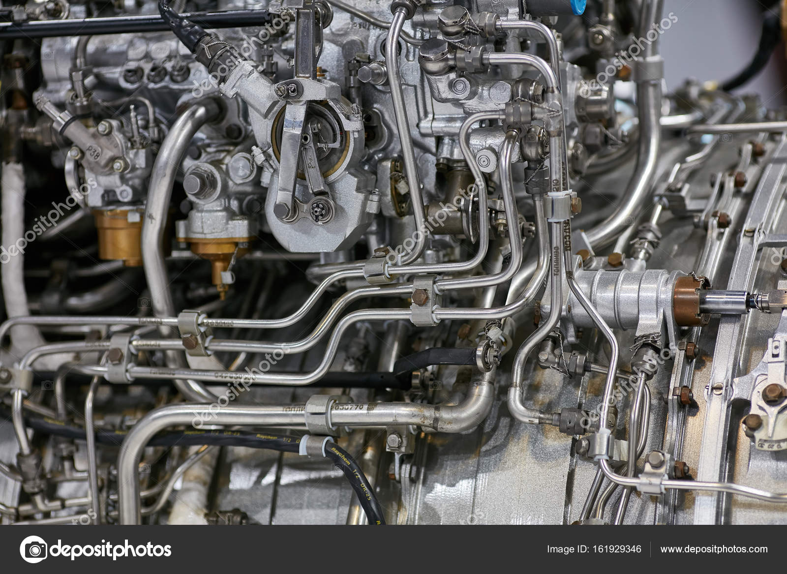 Jet engine. airplane engine side view close up — Stock Photo © Baranov ...