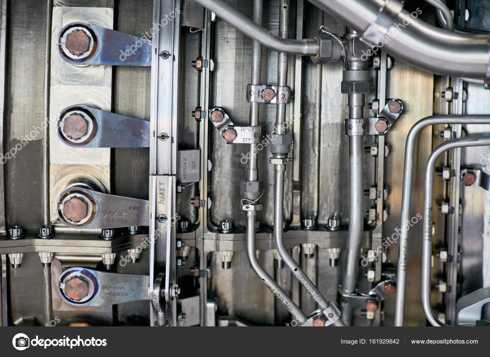 Jet engine. airplane engine side view close up — Stock Photo © Baranov ...