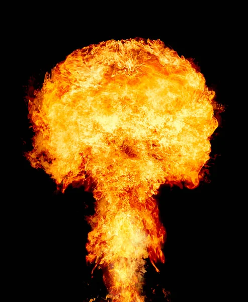 Explosion - fire mushroom. Mushroom cloud fireball from an explosion ...