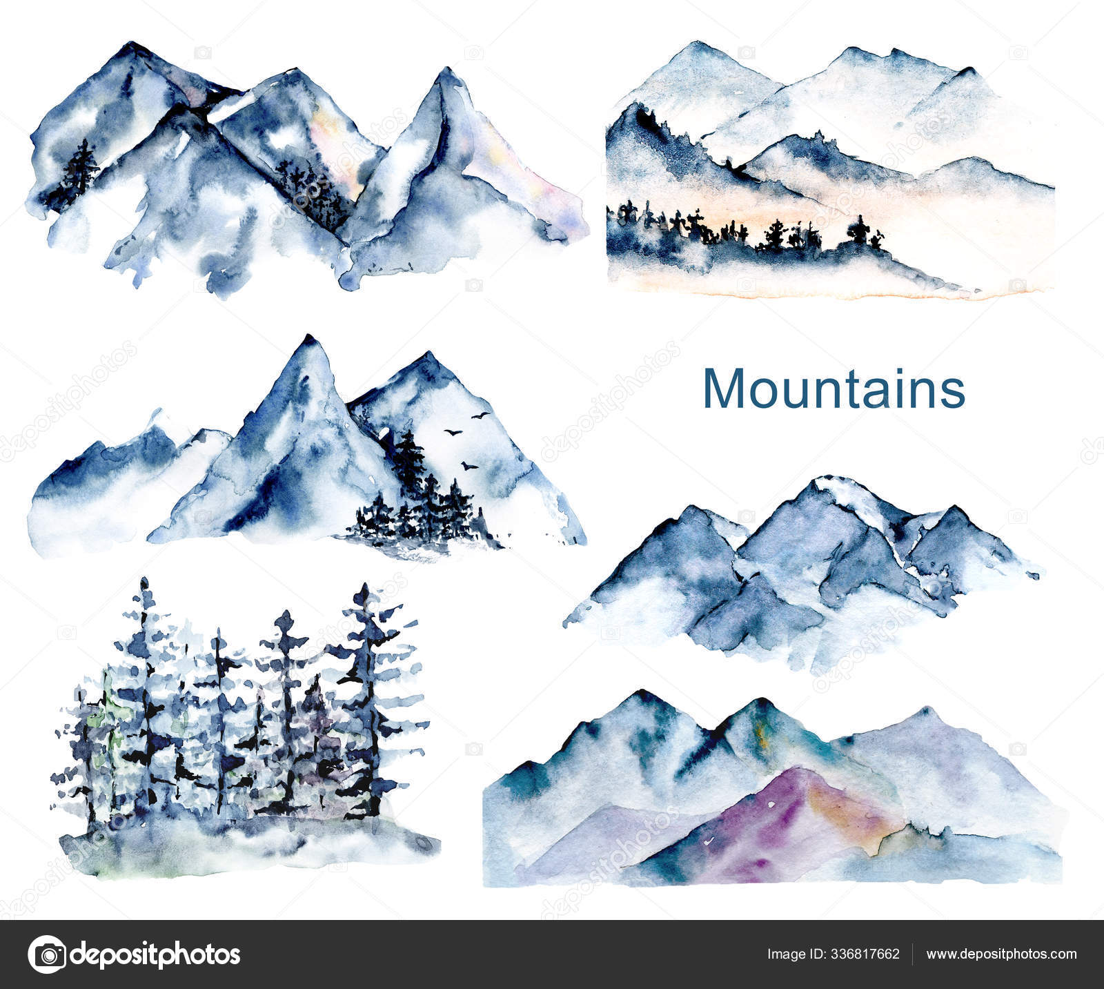 How To Draw Snowy Mountains