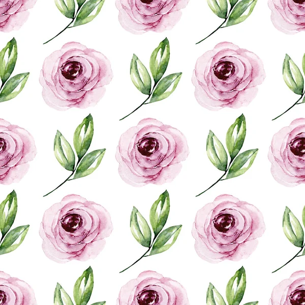 Watercolor rose pattern Stock Photos, Royalty Free Watercolor rose ...