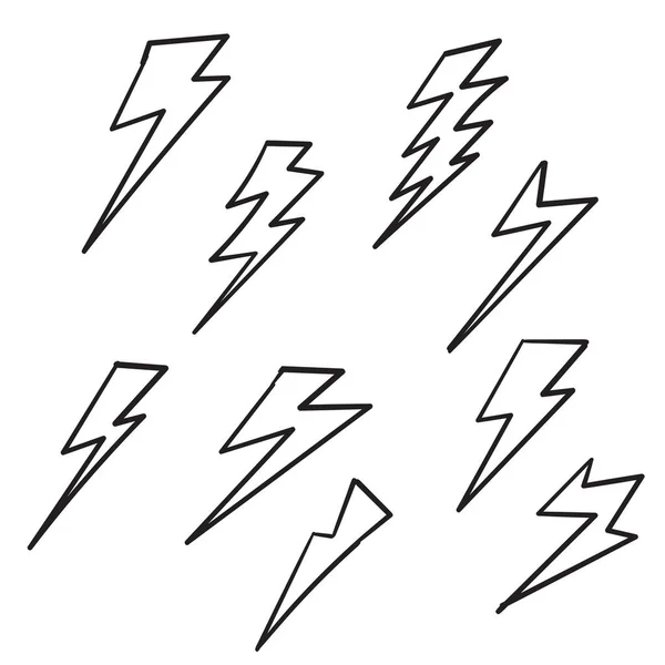 Lightning strike doodle Vector Art Stock Images | Depositphotos