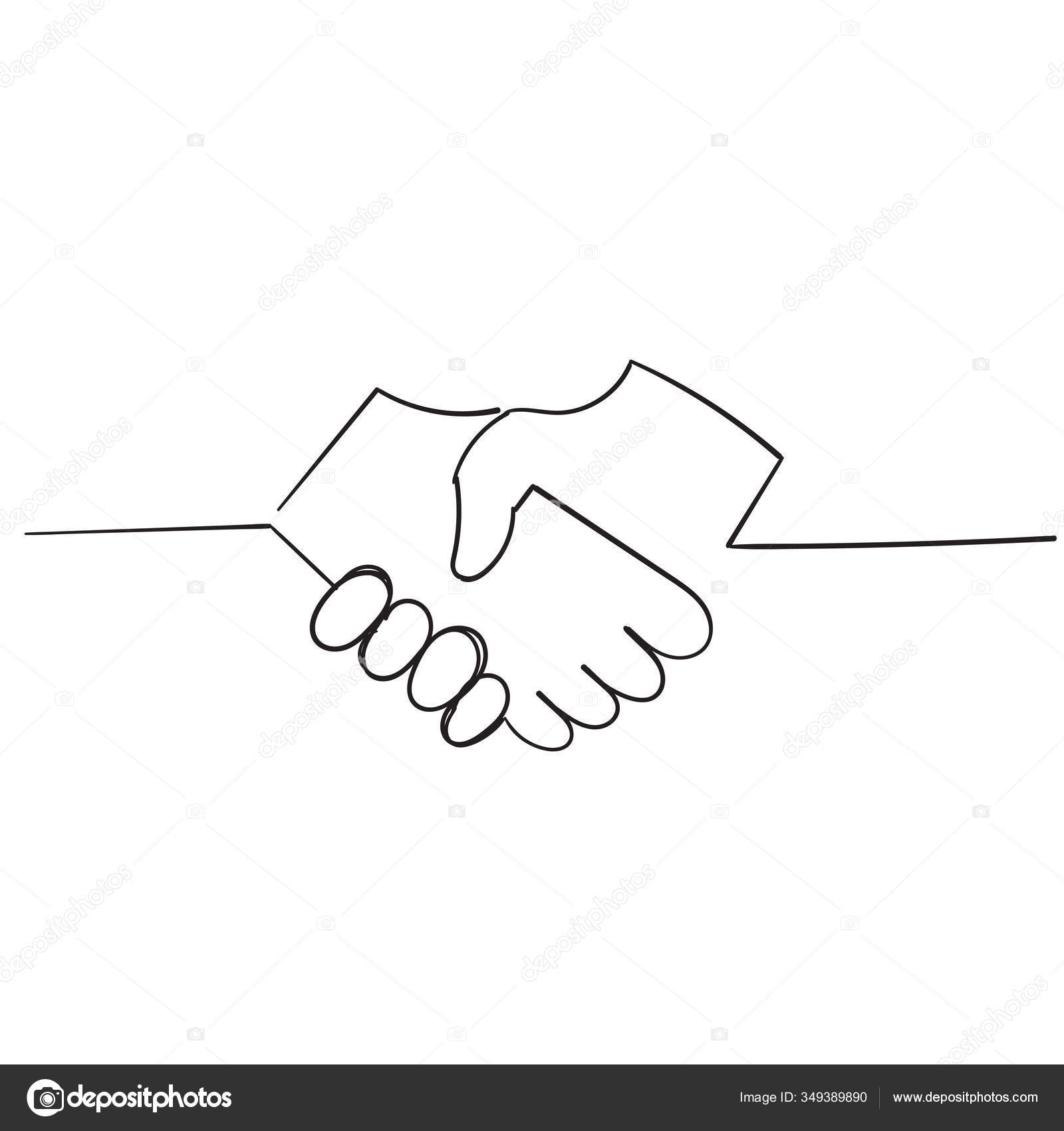 Simple Handshake Drawing