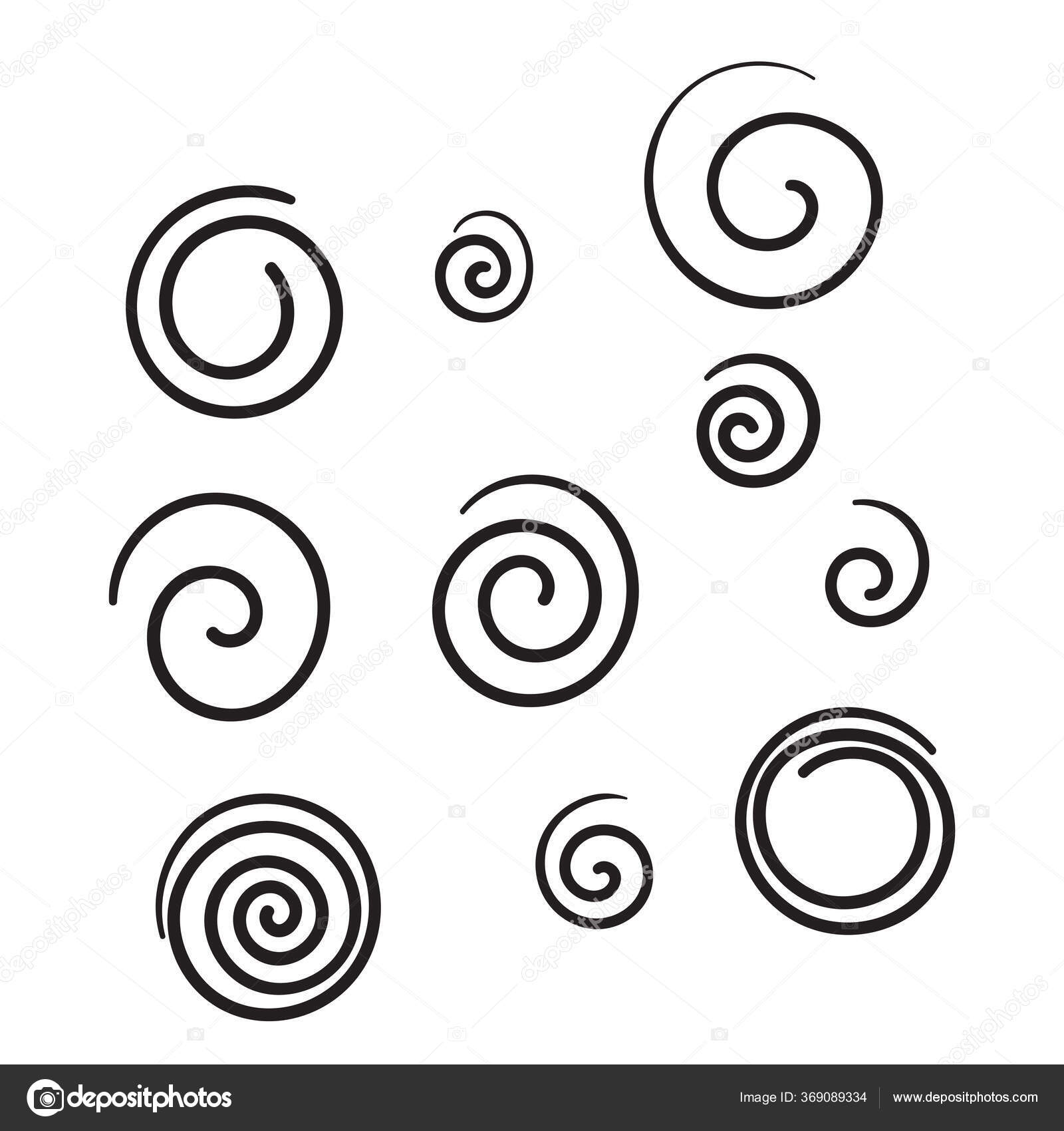Hand Drawn Doodle Spiral Illustration Vector Stock Vector Image by ...