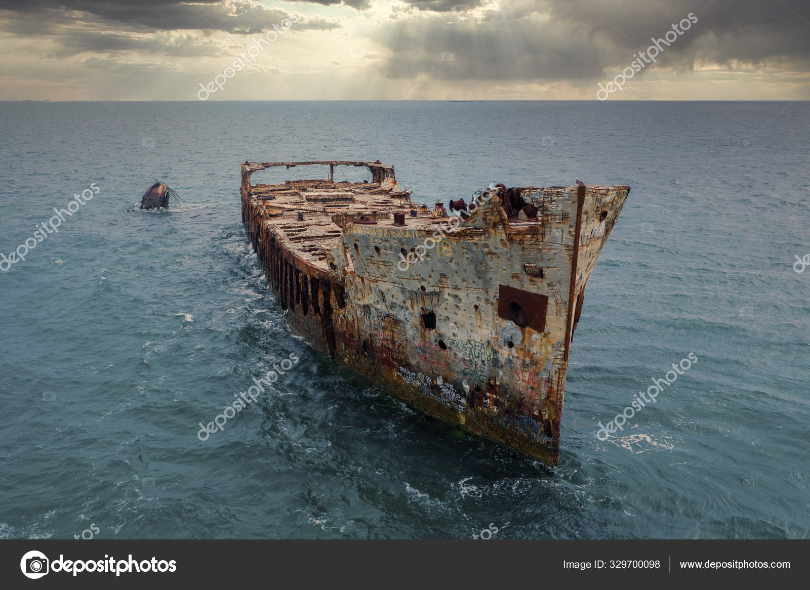 Famous Mysterious Sapona Shipwreck Bermuda Traingle Caribbean Sea Front ...