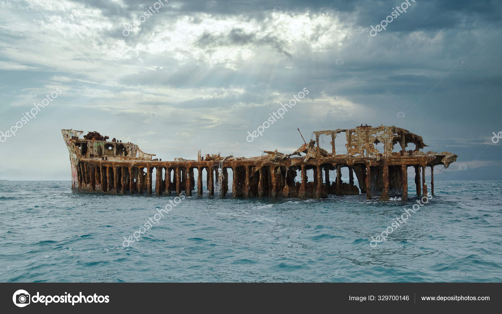 Famous Mysterious Sapona Shipwreck Bermuda Traingle Caribbean Sea Front ...