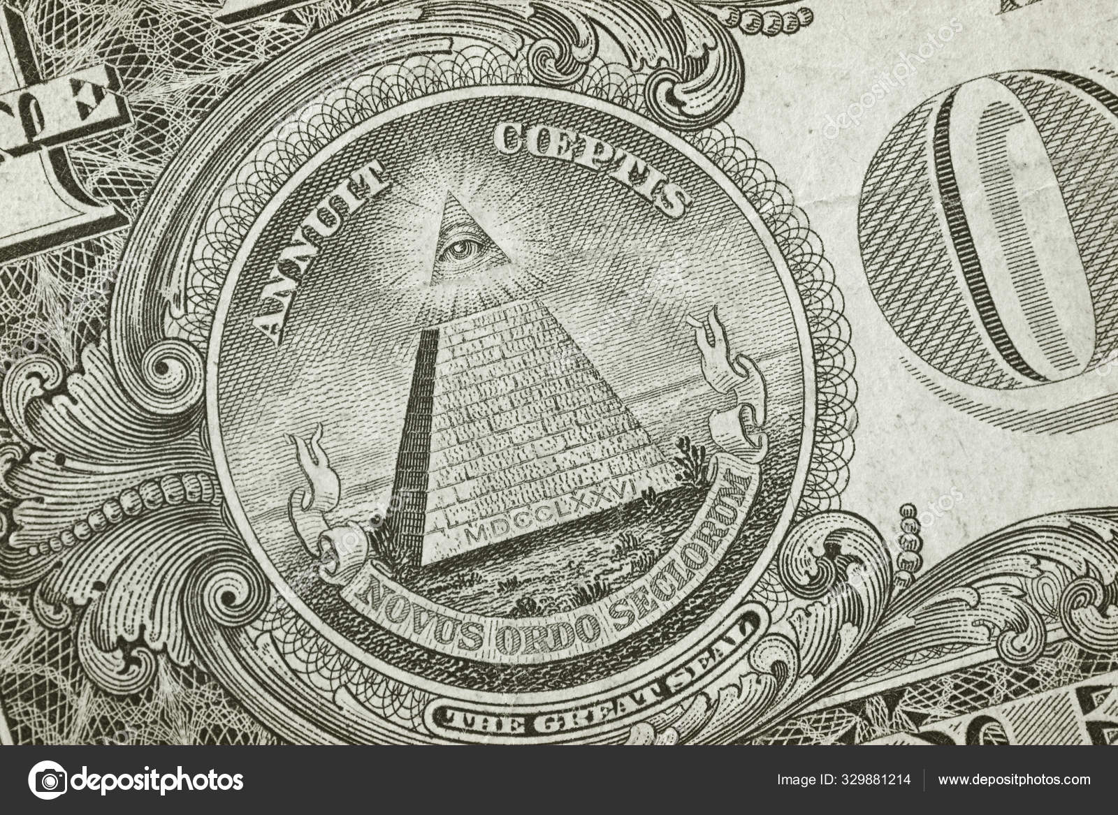 Macro Detail Image Pyramid Dollar Bill Stock Illustration by ©PTZ ...