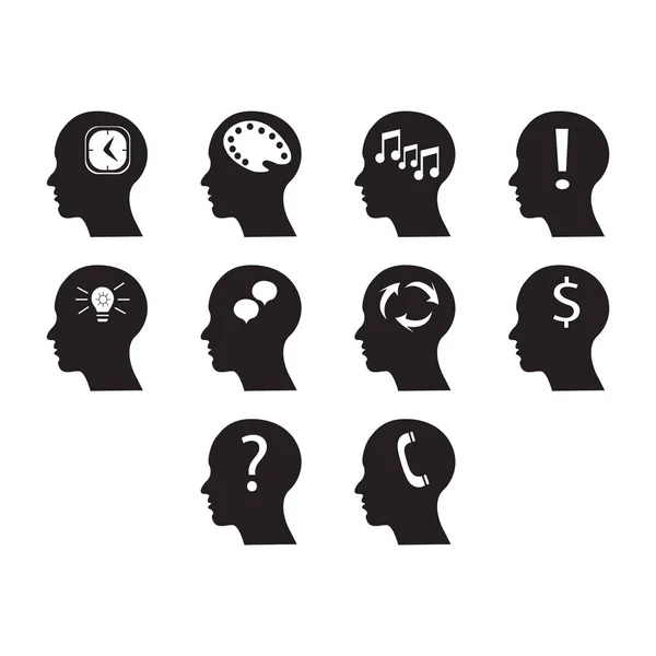 Head brain vector icons set — Stock Vector © RedKoala #17140449 Head brain vector icons set — Stock Vector © RedKoala #17140449