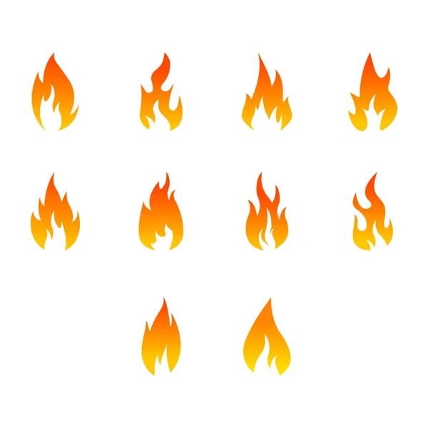 Collection of fire icons — Stock Vector © tatus #11813794