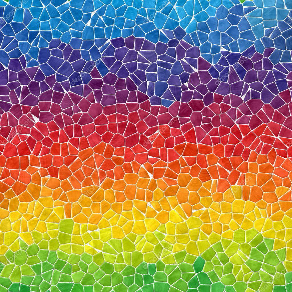 Horizontally striped rainbow colored abstract marble irregular plastic ...