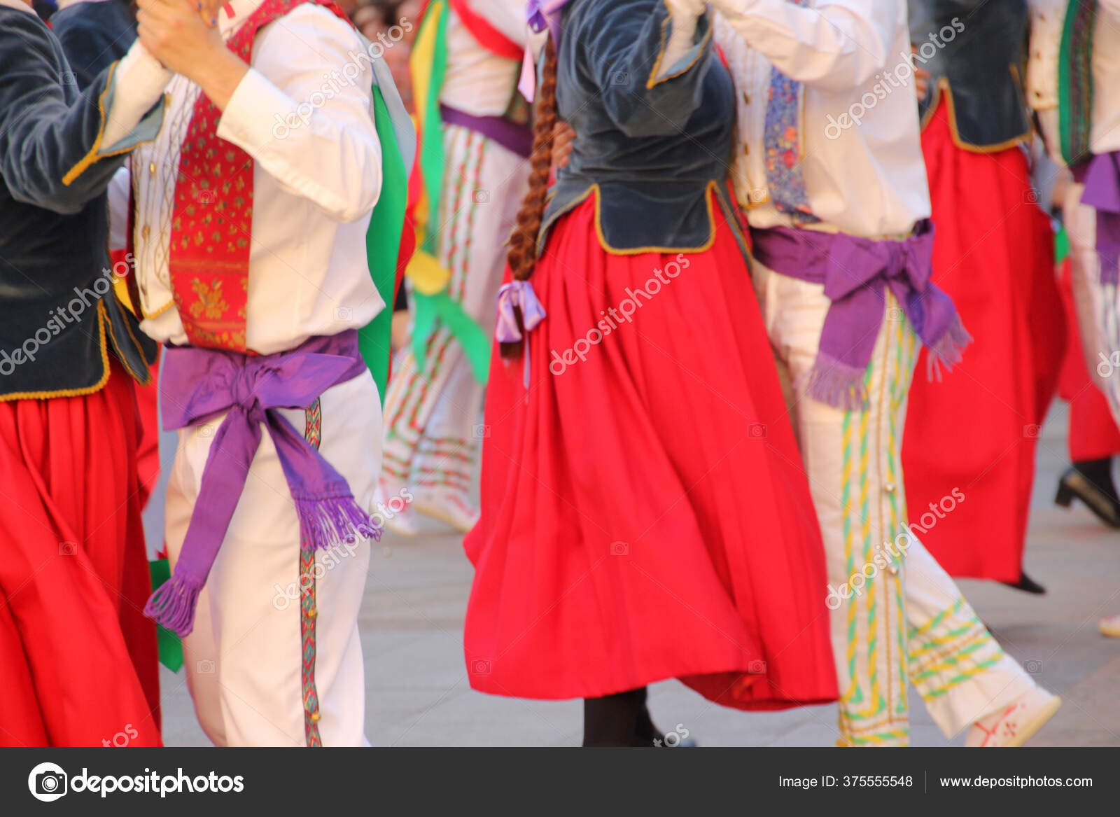 Traditional Basque Dance Folk Festival — Stock Photo © Gorazarre #375555548