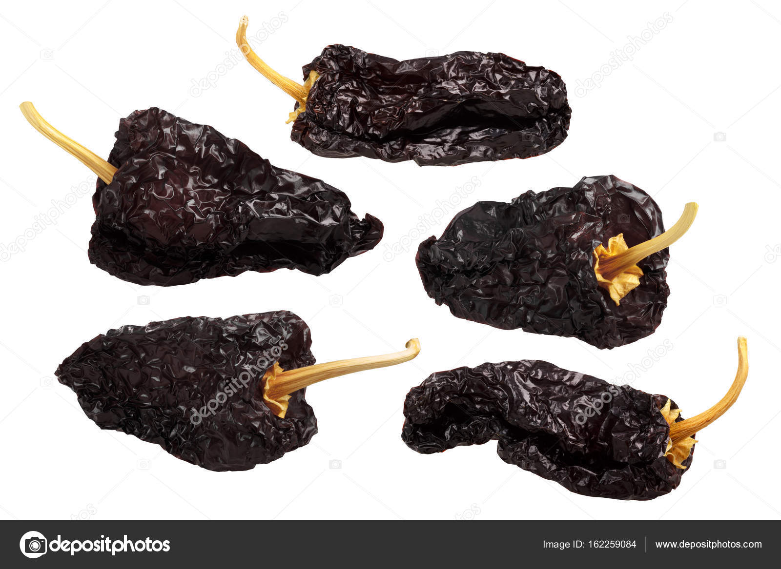 Poblano seco com mulato Ancho chiles, caminhos fotos, imagens de ...