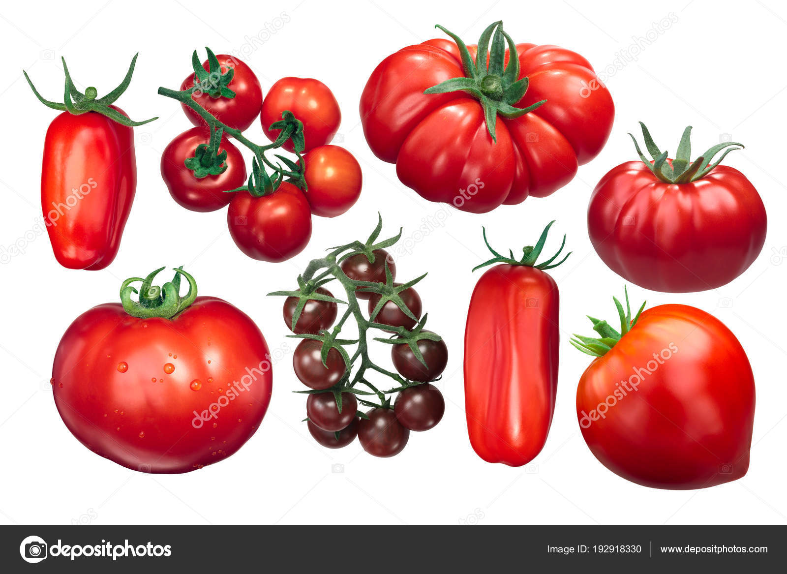 Italian tomatoes, different varieties, paths Stock Photo by ©maxsol7 ...