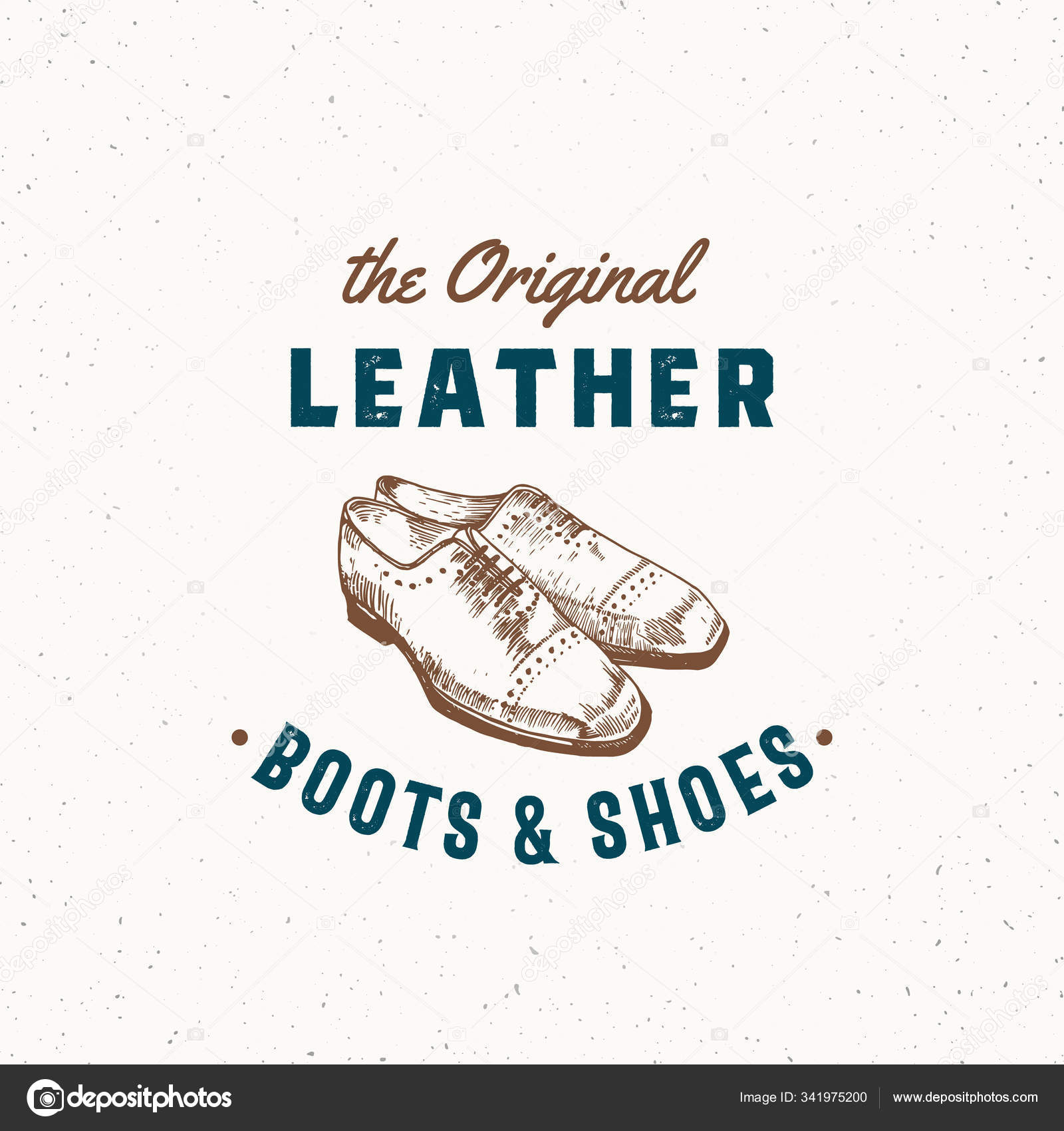 Original Leather Boots and Shoes Retro Vector Sign, Symbol or Logo ...
