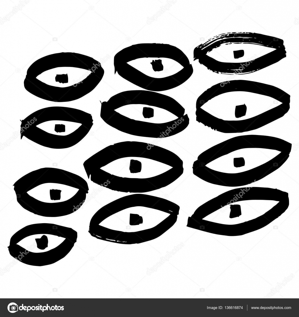 Hand-drawn ink collection Stock Vector by ©TAkhmet 136616874