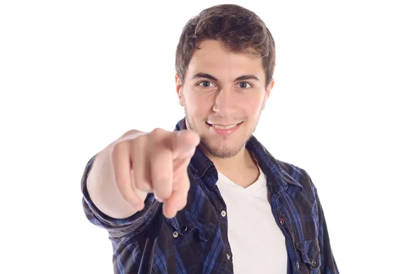 Man pointing towards camera with finger — Stock Photo © imagerymajestic ...