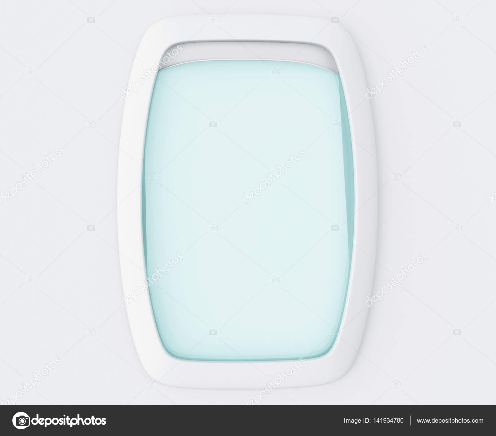 3d Blank window of airplane Stock Photo by ©nicomenijes 141934780