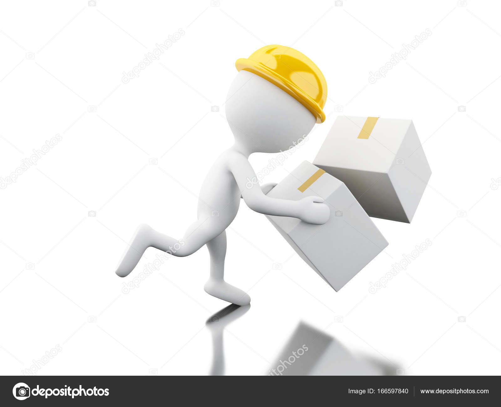 3d White people falling with boxes Stock Photo by ©nicomenijes 166597840